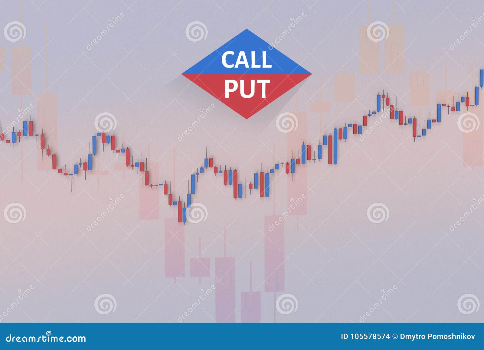 Marktdiagramm Mit Farbvorratstangen Abbildung 3D Stock Abbildung ...