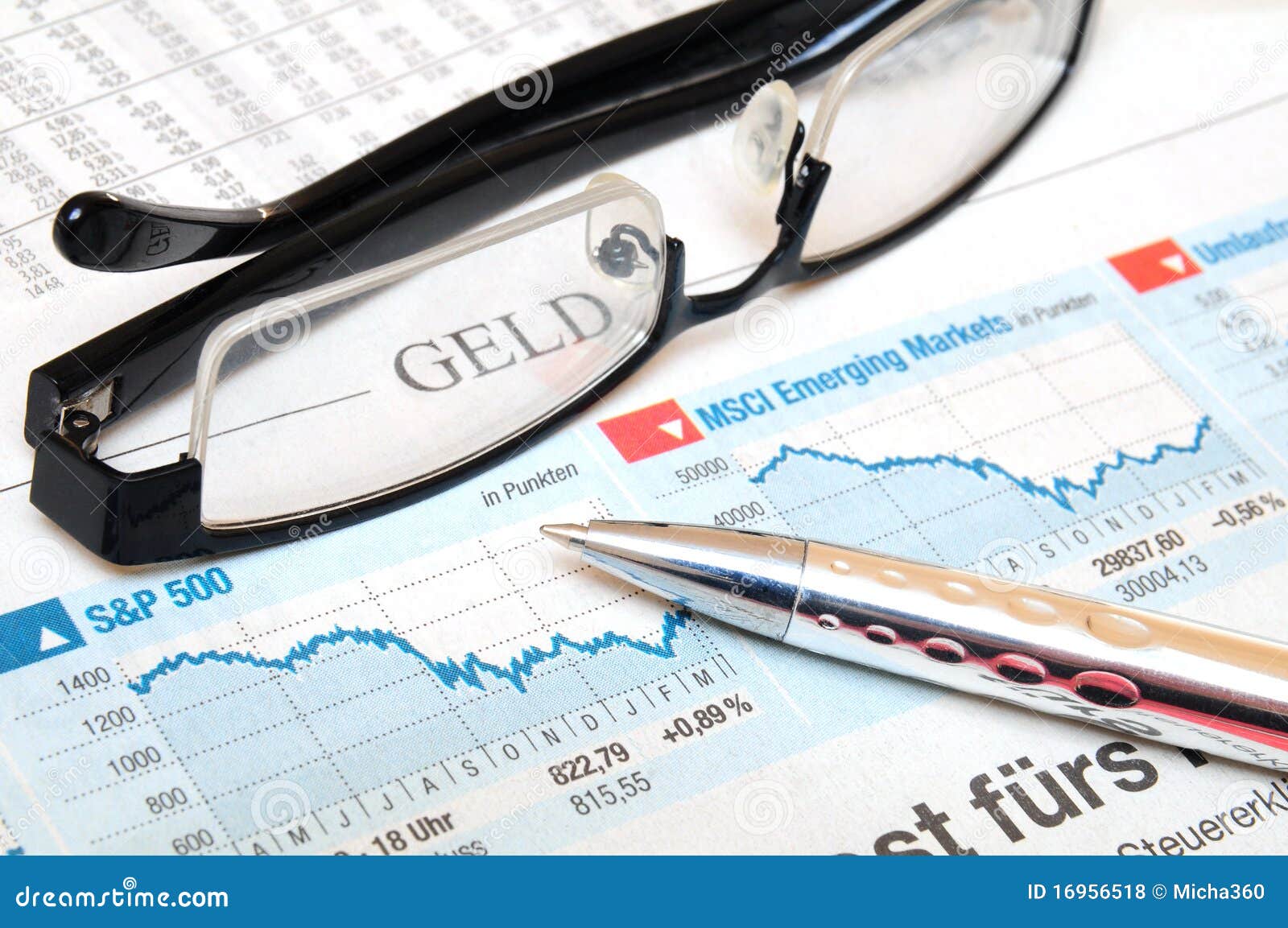 Marktdiagramme stockfoto. Bild von investierung, bargeld - 16956518