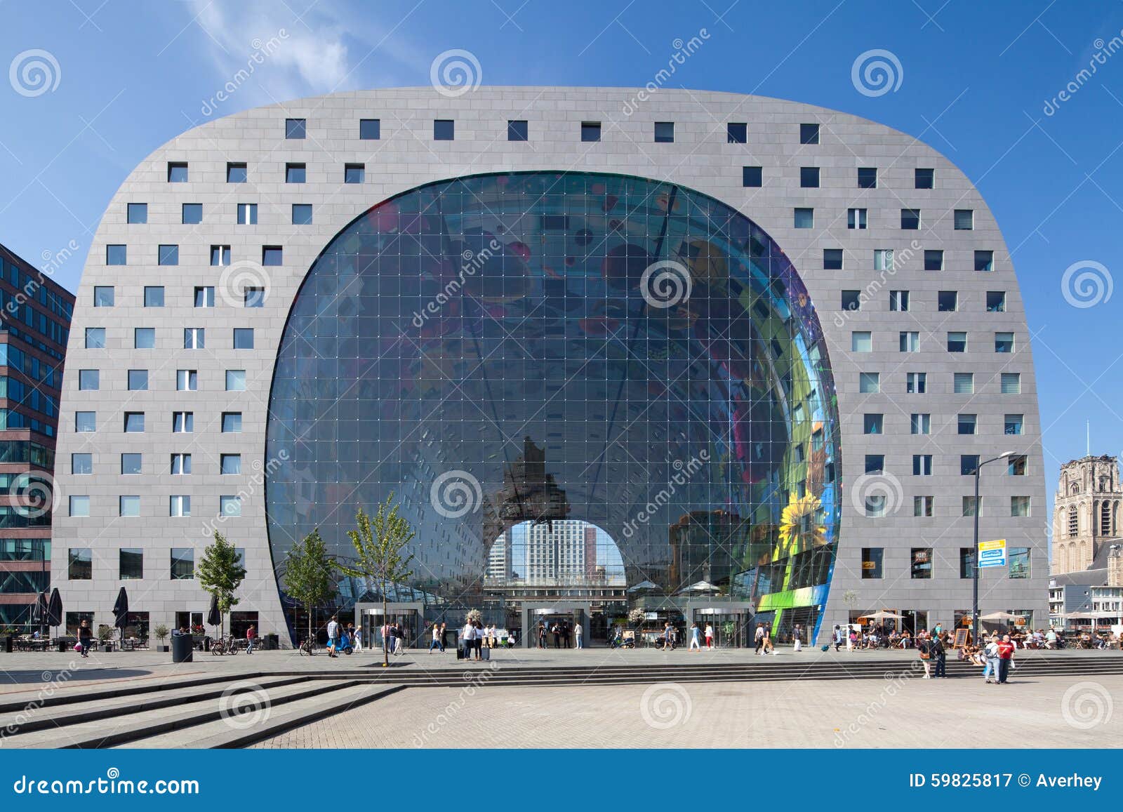 Markthal in Rotterdam editorial photography. Image of blue - 59825817