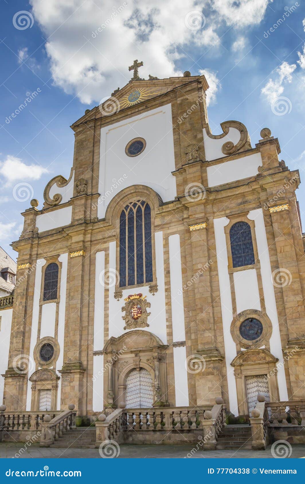 Marktkirche Church in the Historical Center of Paderborn Stock Photo ...