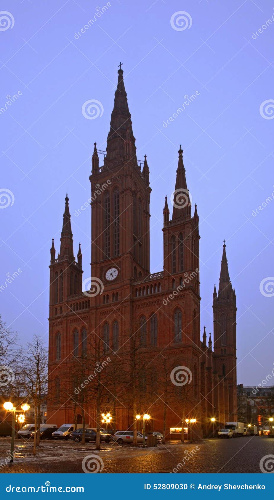 Marktkirche Church in Wiesbaden. Germany Stock Photo - Image of ...