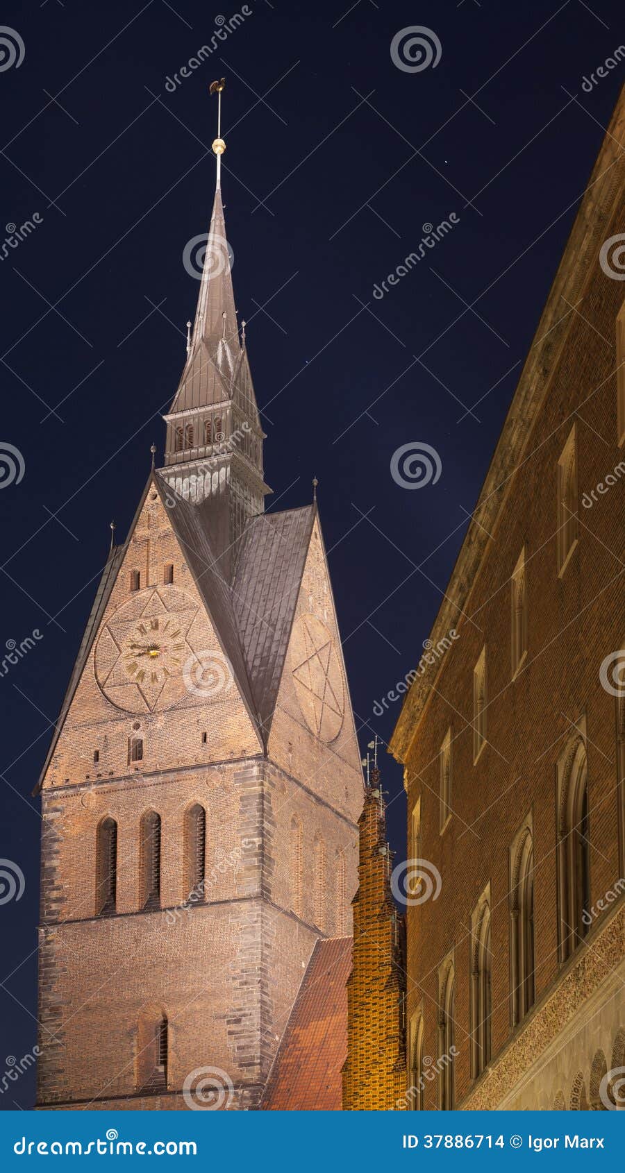 Marktkirche in Hannover, Germany Stock Photo - Image of ancient ...