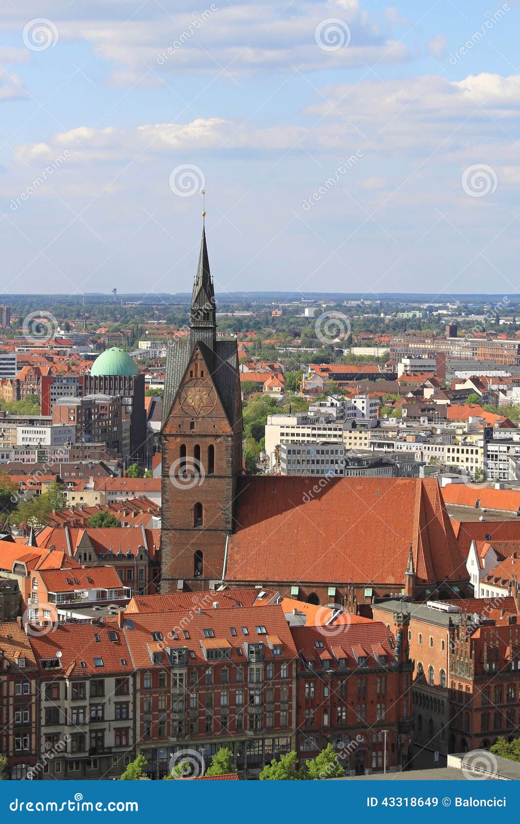 Marktkirche Hanover stock image. Image of spire, cityscape - 43318649