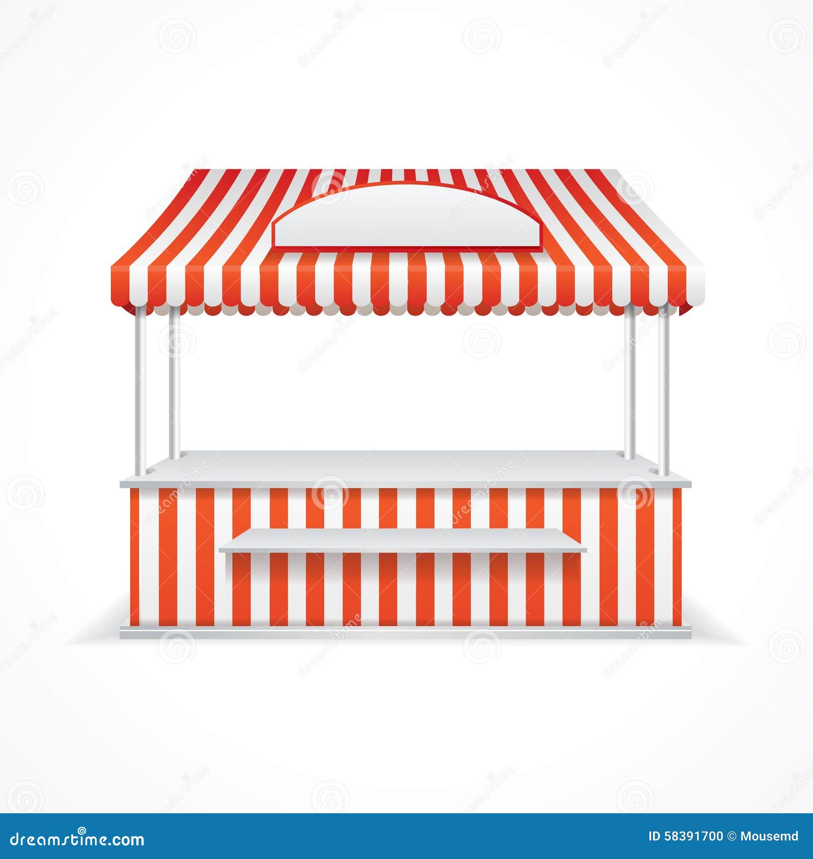 Marktkraam Vector vector illustratie. Illustration of opslag - 58391700