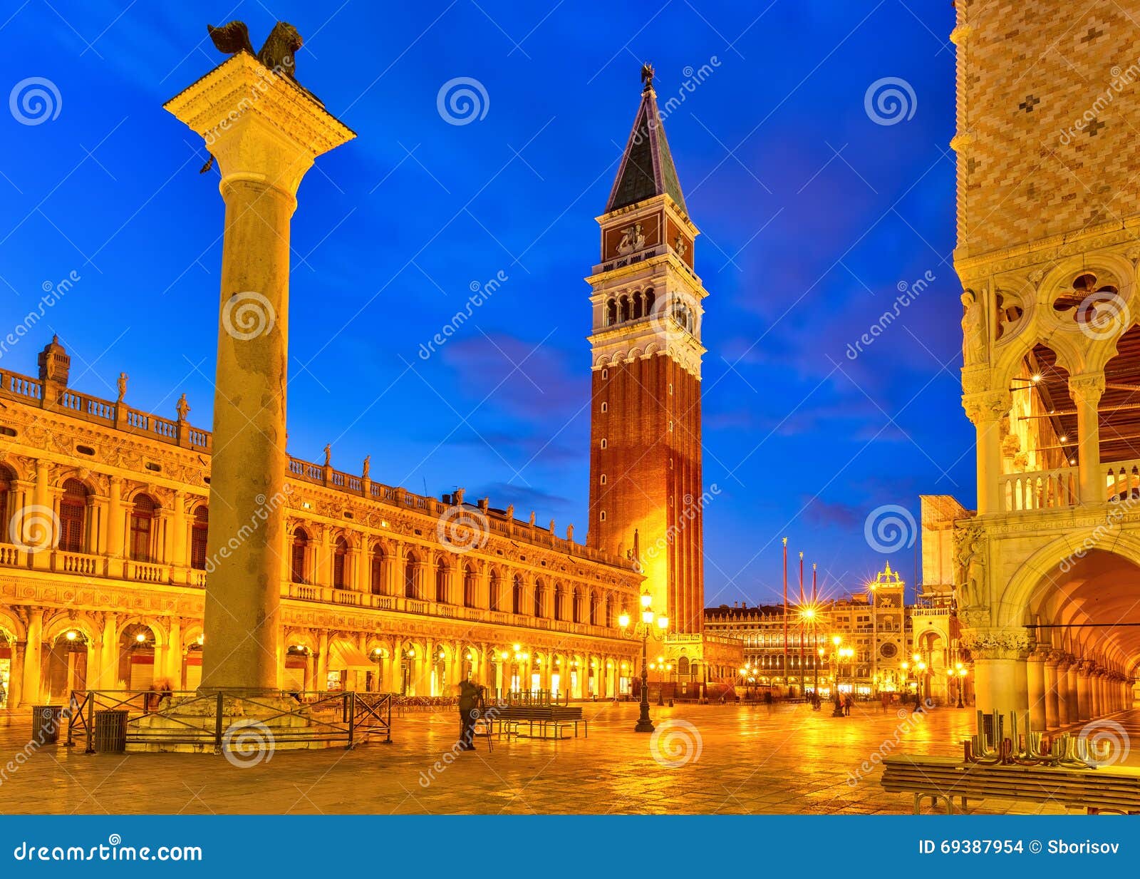 Marktplatz San Marko, Venedig Stockfoto - Bild von statue, markt: 69387954