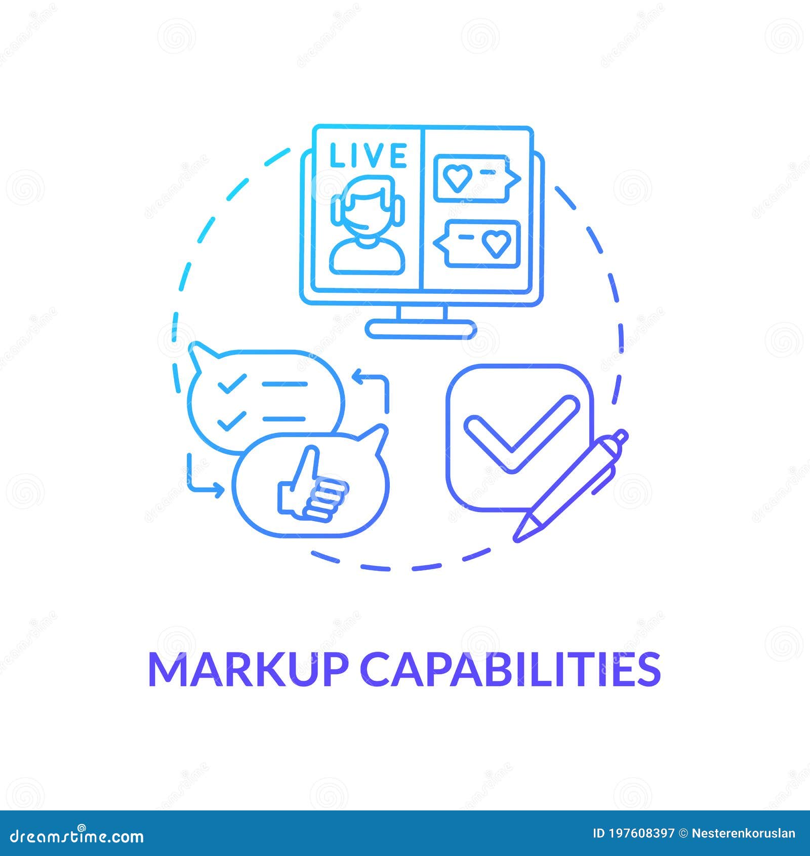 Markup Capabilities Concept Icon Stock Vector - Illustration of ...
