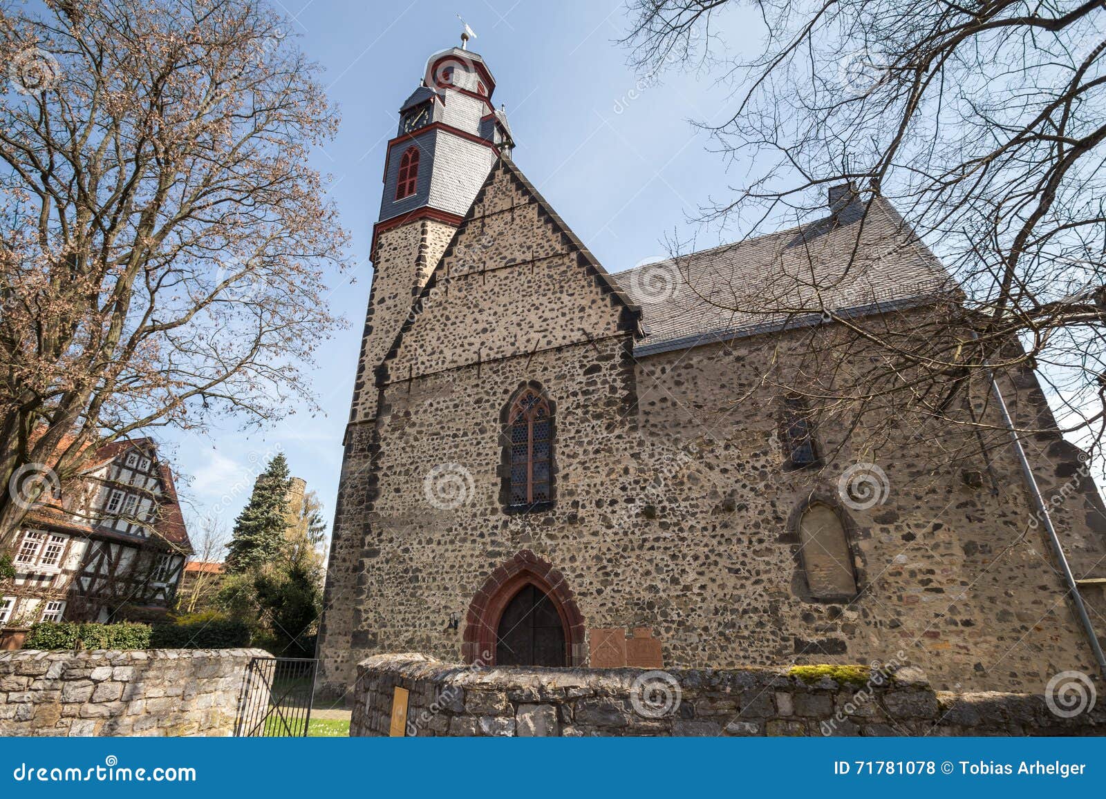 Markus Church Butzbach Germany Stock Photo - Image of house, taunus ...