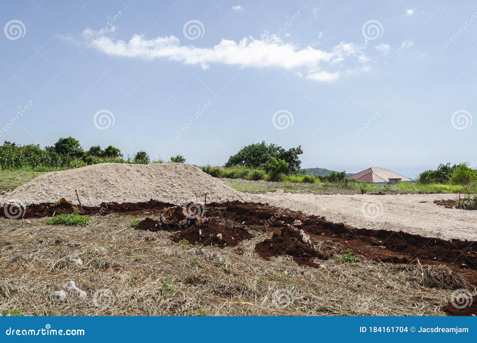 Marl Material for Road Surfacing Stock Photo - Image of land, brigh ...