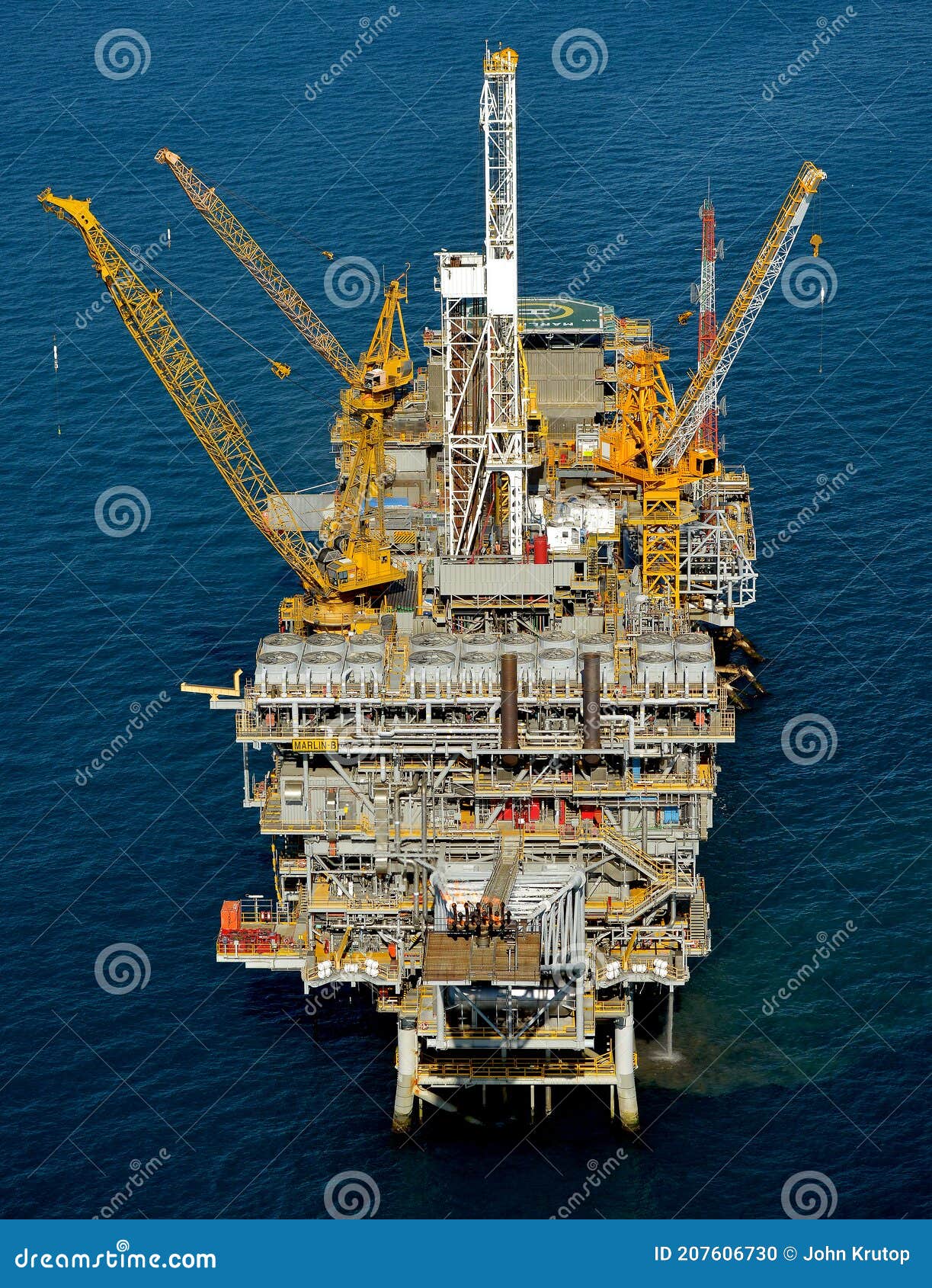 Aerial View of the Marlin a and B Platforms in Bass Strait Australia ...