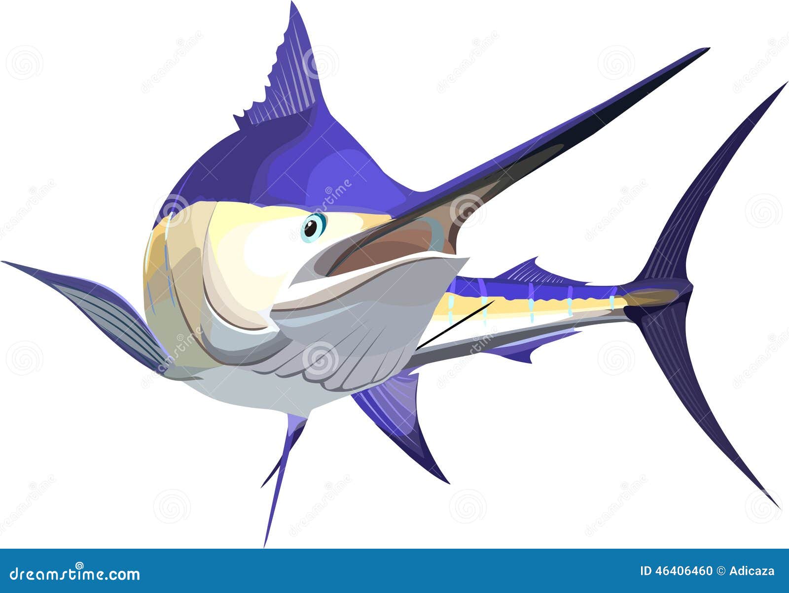 Marlin stock vector. Illustration of carnivore, marlin - 46406460