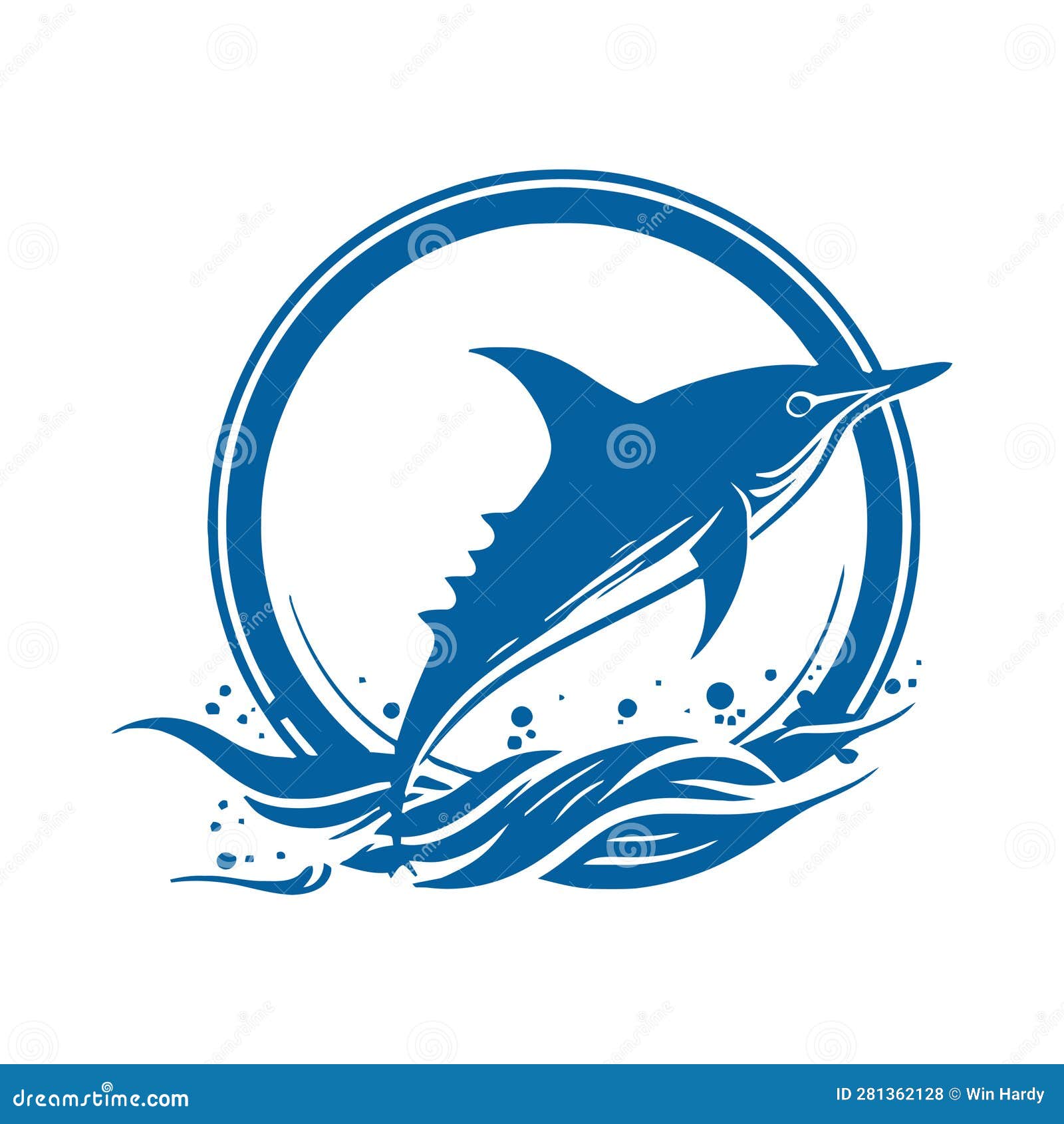 Marlin Logo Illustration Vector Design Template Stock Vector ...