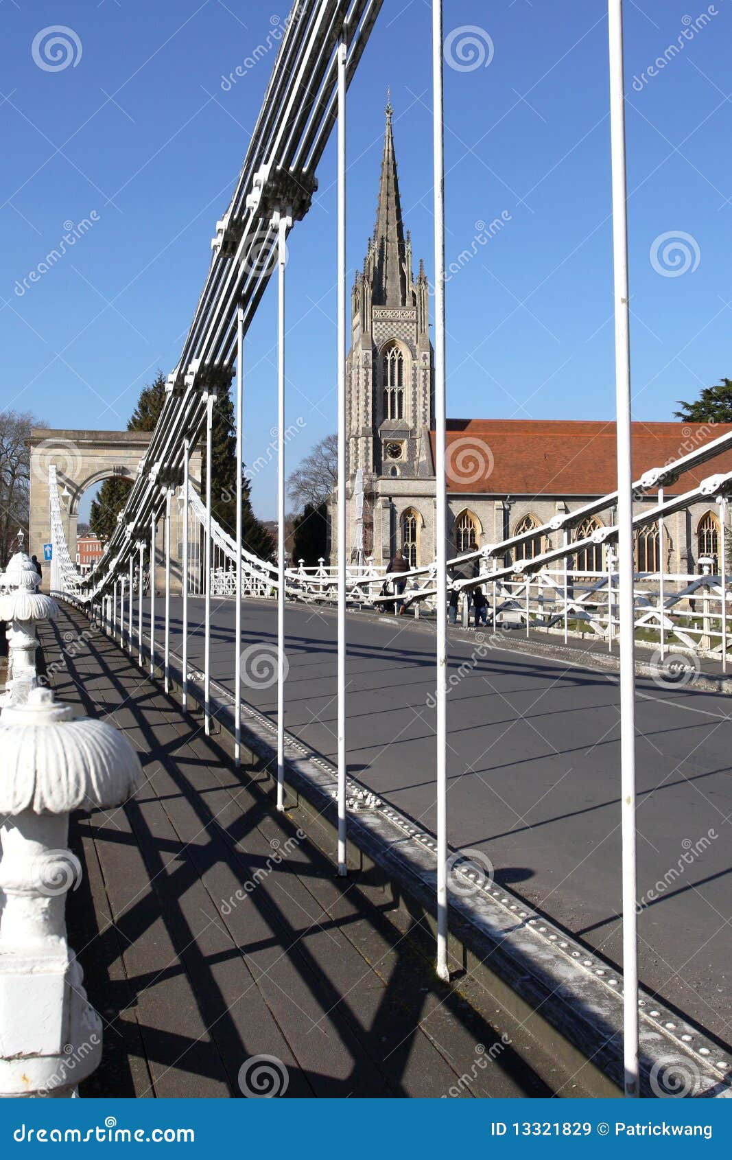 Marlow bridge in England stock image. Image of thames - 13321829
