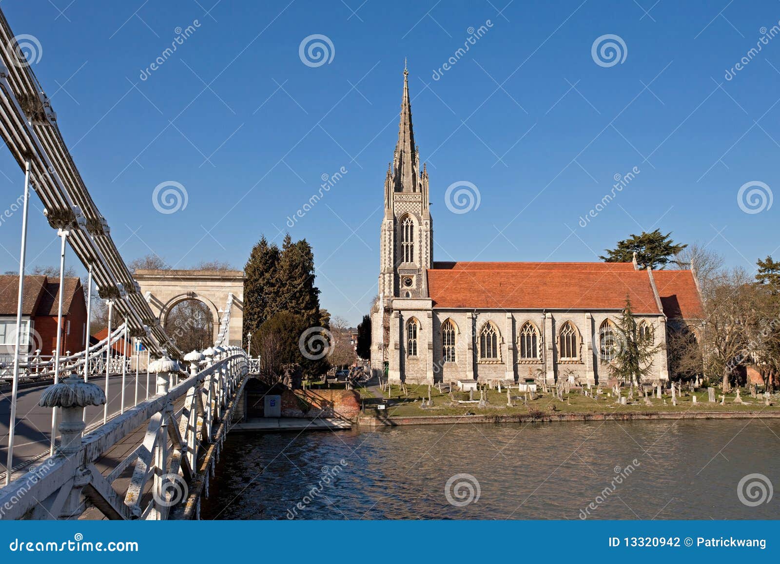 Marlow England stock photo. Image of landscape, bridge - 13320942