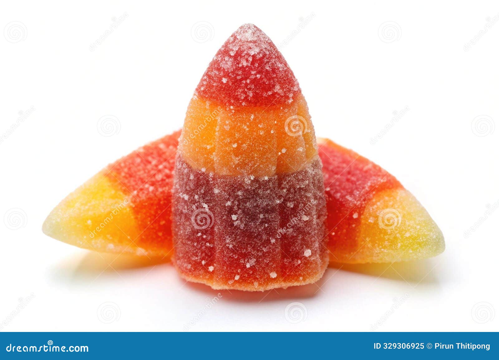 Marmalade in the Shape of a Rocket Jelly Candy Isolated on White ...