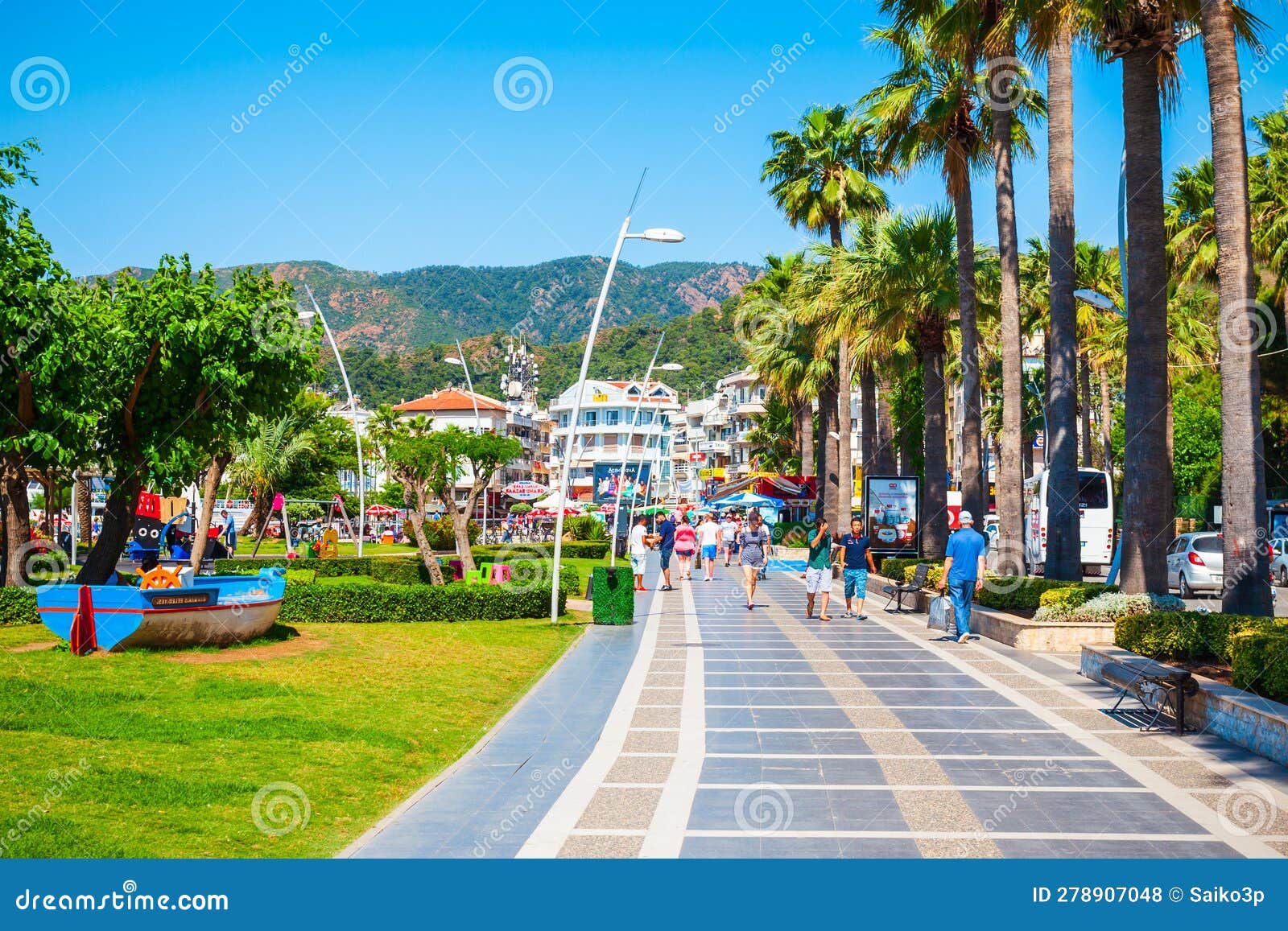 Marmaris City Promenade in Turkey Editorial Stock Photo - Image of ...