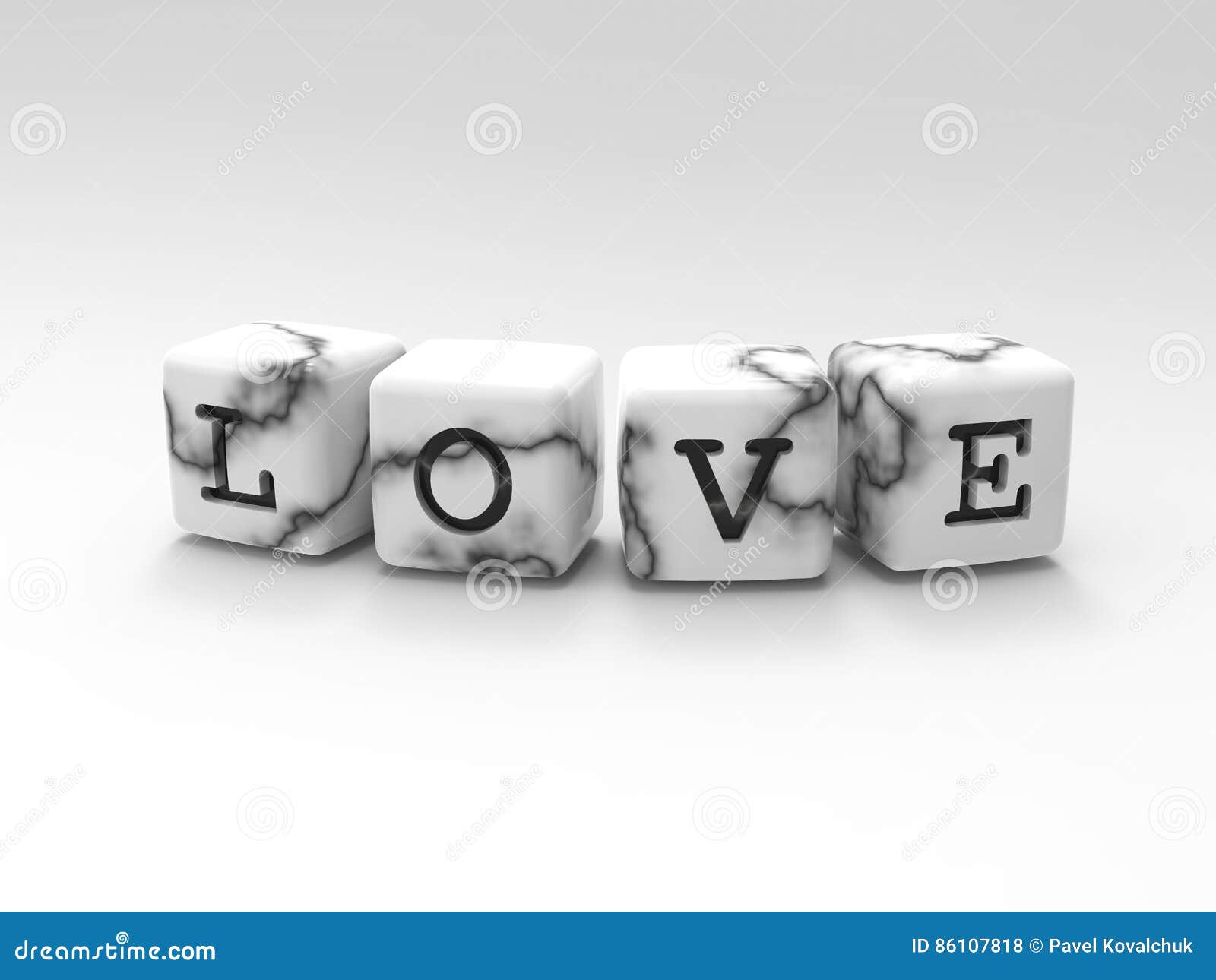 Marmor Der Illustration 3D Berechnet Der Liebe Stock Abbildung ...