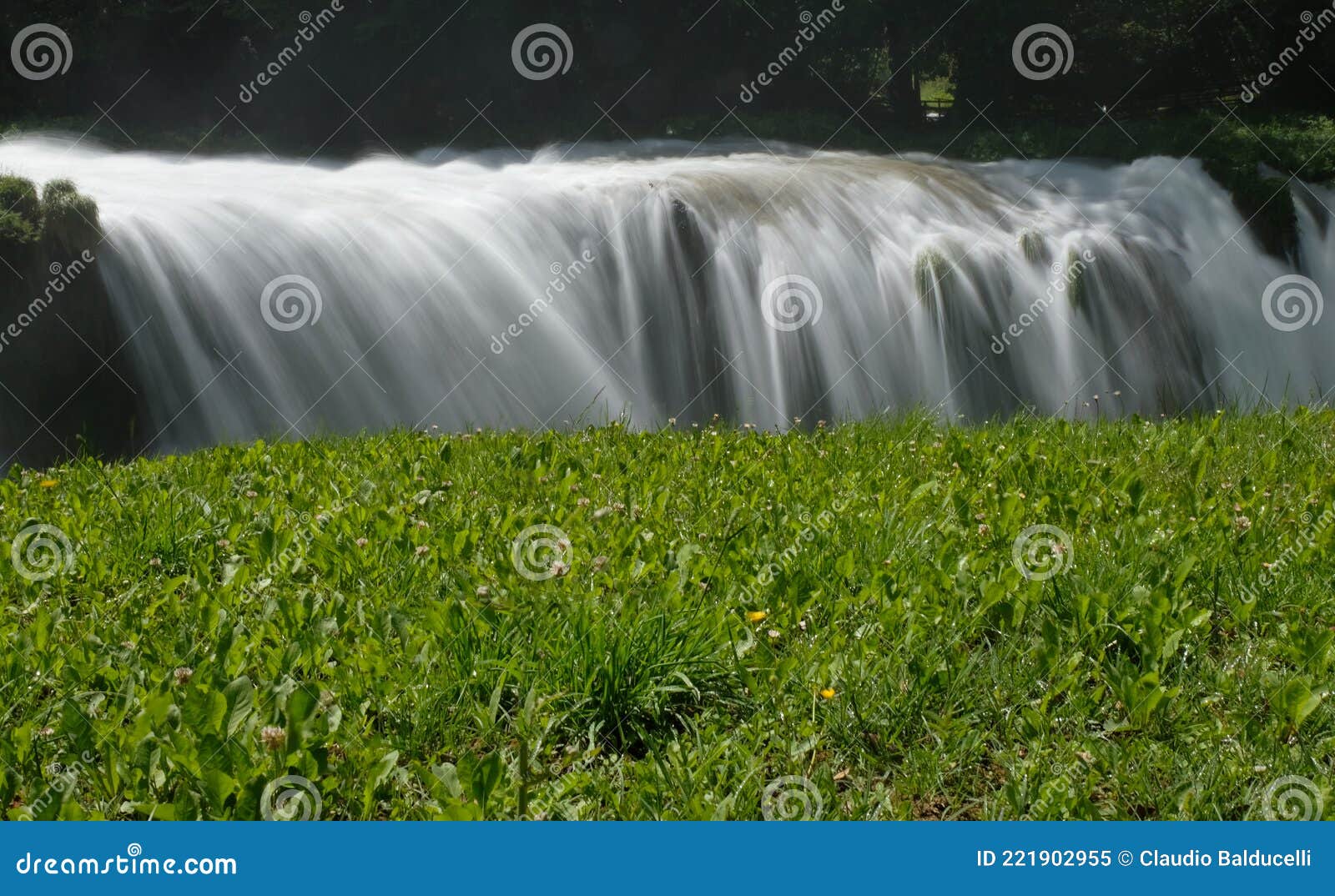 Marmore Waterfall Bottom View, Italy Stock Image - Image of jump, long ...
