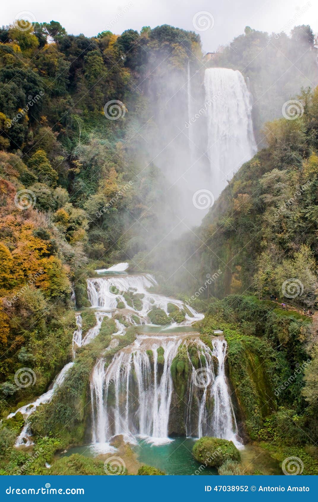 Marmore waterfalls, Italy stock photo. Image of jumping - 47038952