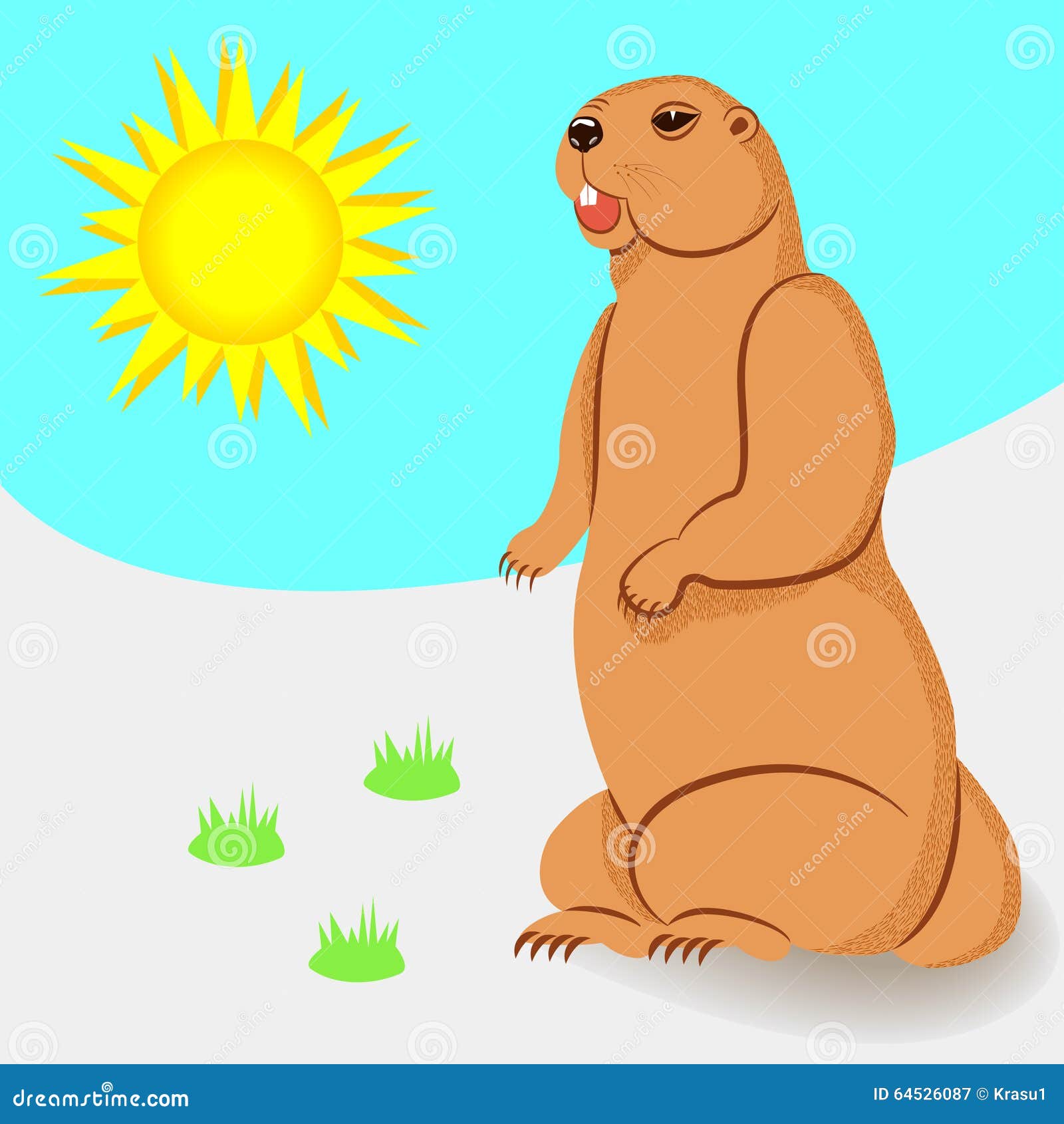 Marmot. stock vector. Illustration of rodent, sign, habitat - 64526087