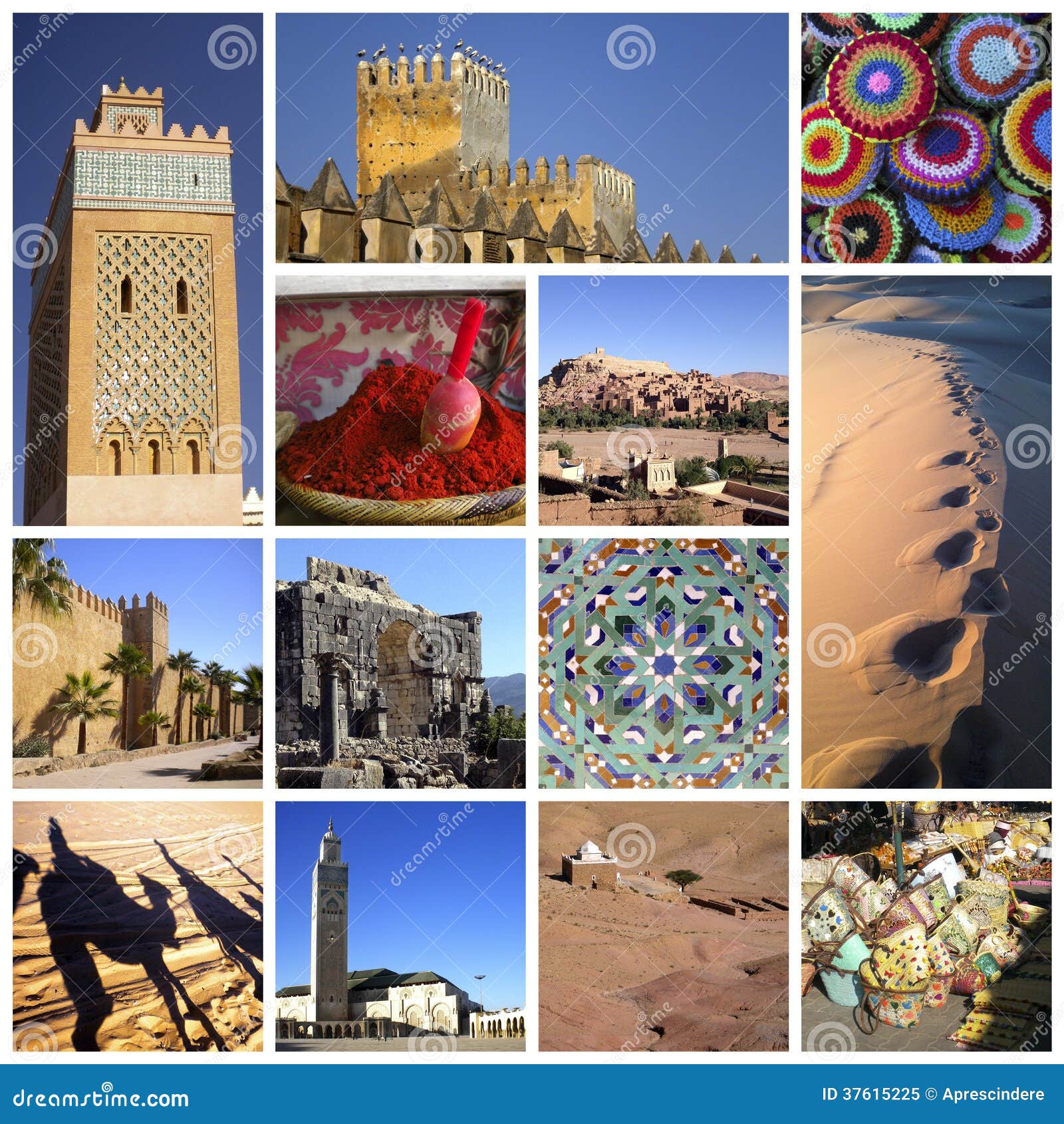 Marocco collage stock image. Image of islam, kasbah, benhaddou - 37615225