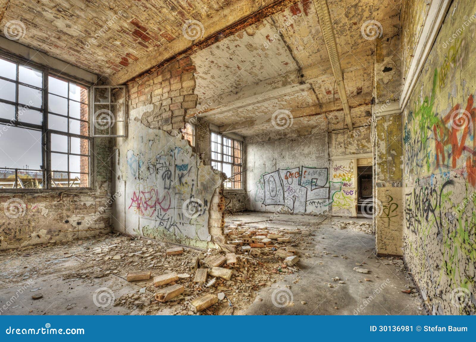 Marode building stock image. Image of facade, brick, stone - 30136981