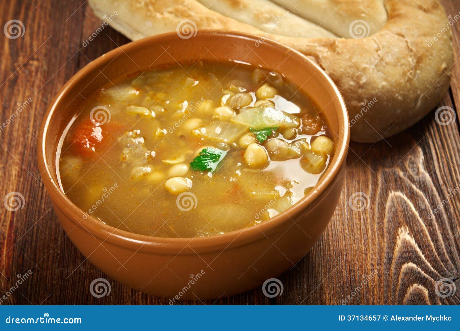 Marokkaanse Traditionele Soep - Harira Stock Afbeelding - Image of ...