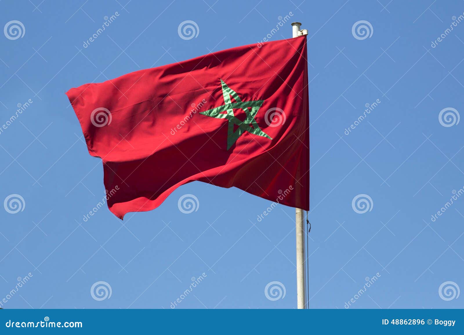 Marokkaanse vlag stock foto. Image of land, wind, arabisch - 48862896