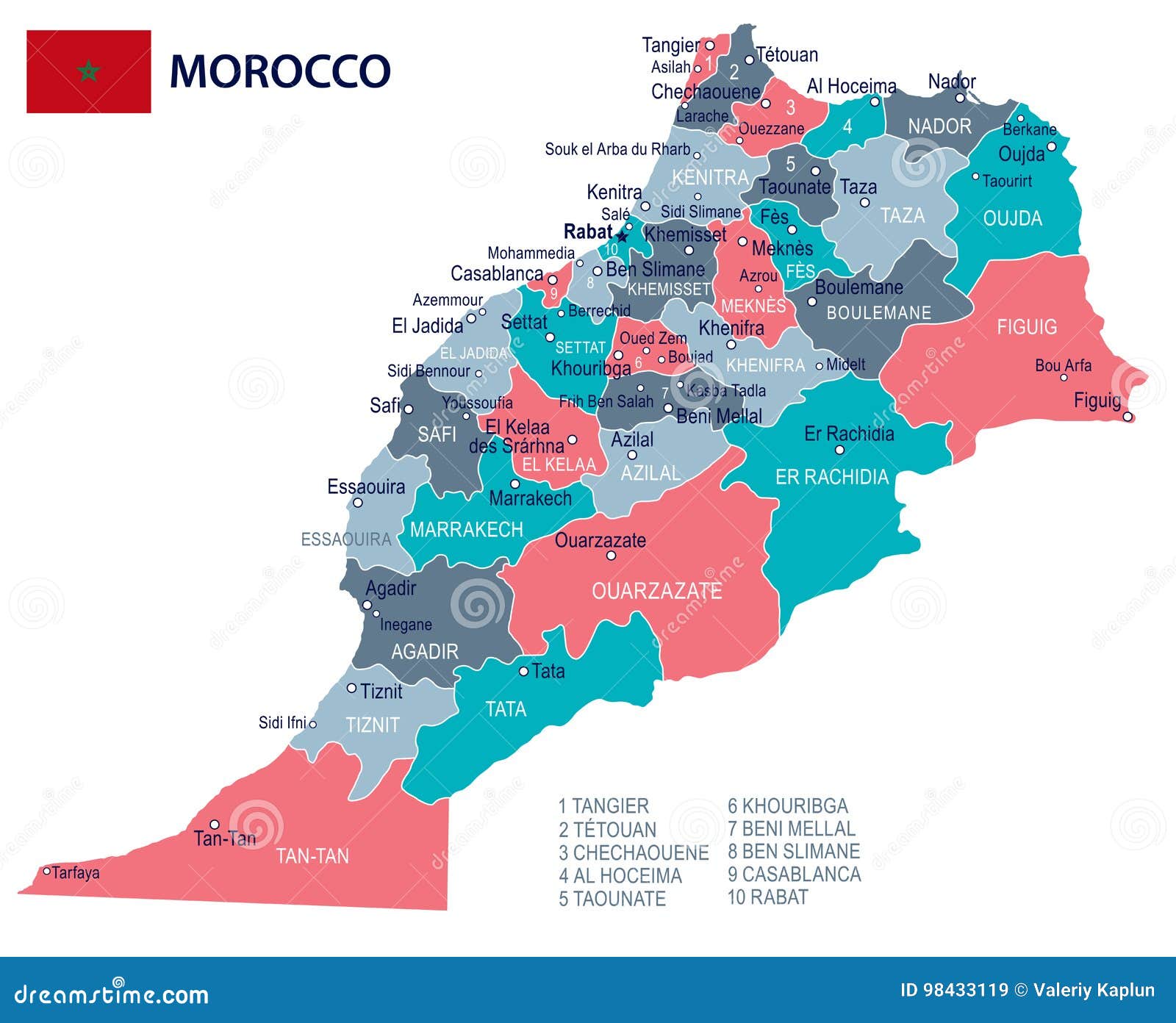 Marokko Karte