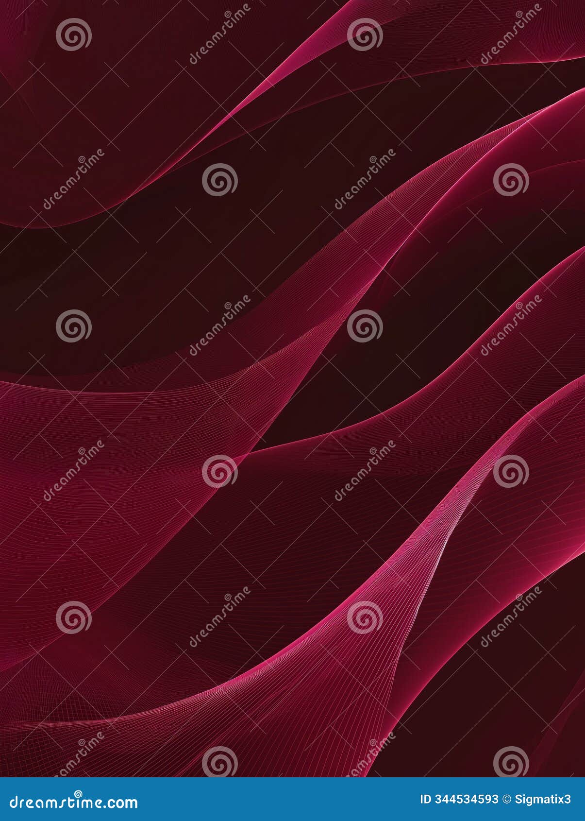 Maroon Abstract Background with Smooth Flowing Waves Stock Illustration ...