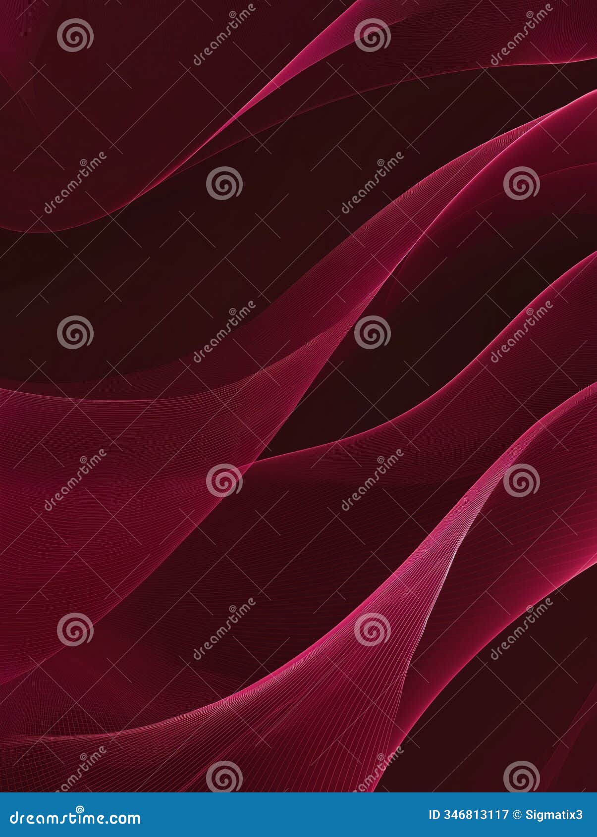 Maroon Abstract Background with Smooth Flowing Waves Stock Illustration ...