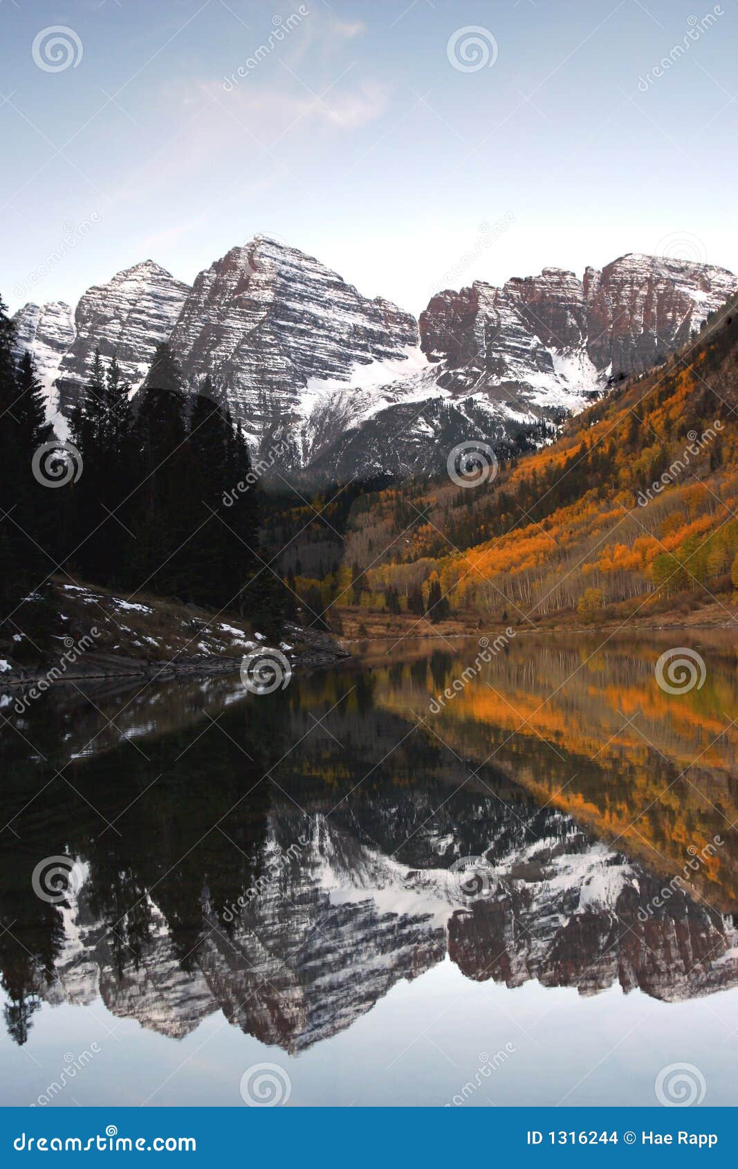 Maroon Bells stock photo. Image of color, fall, mountains - 1316244