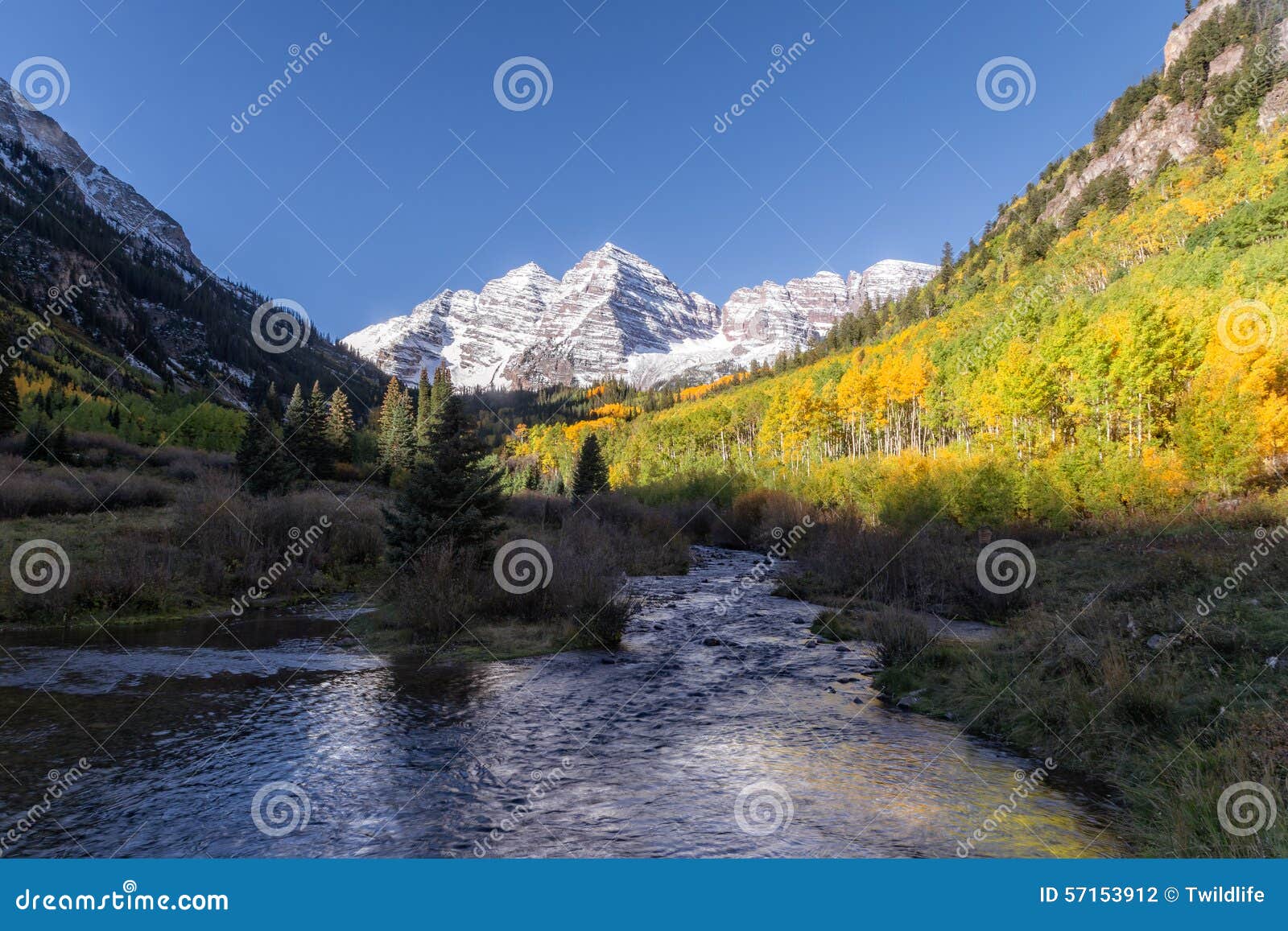 Maroon Bells Aspen Colorado in Fall Stock Photo - Image of maroon ...