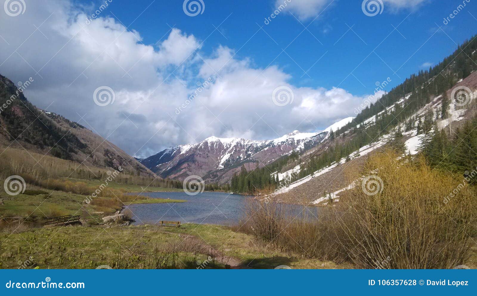 Maroon Bells Aspen USA Spring Stock Photo - Image of water, winter ...