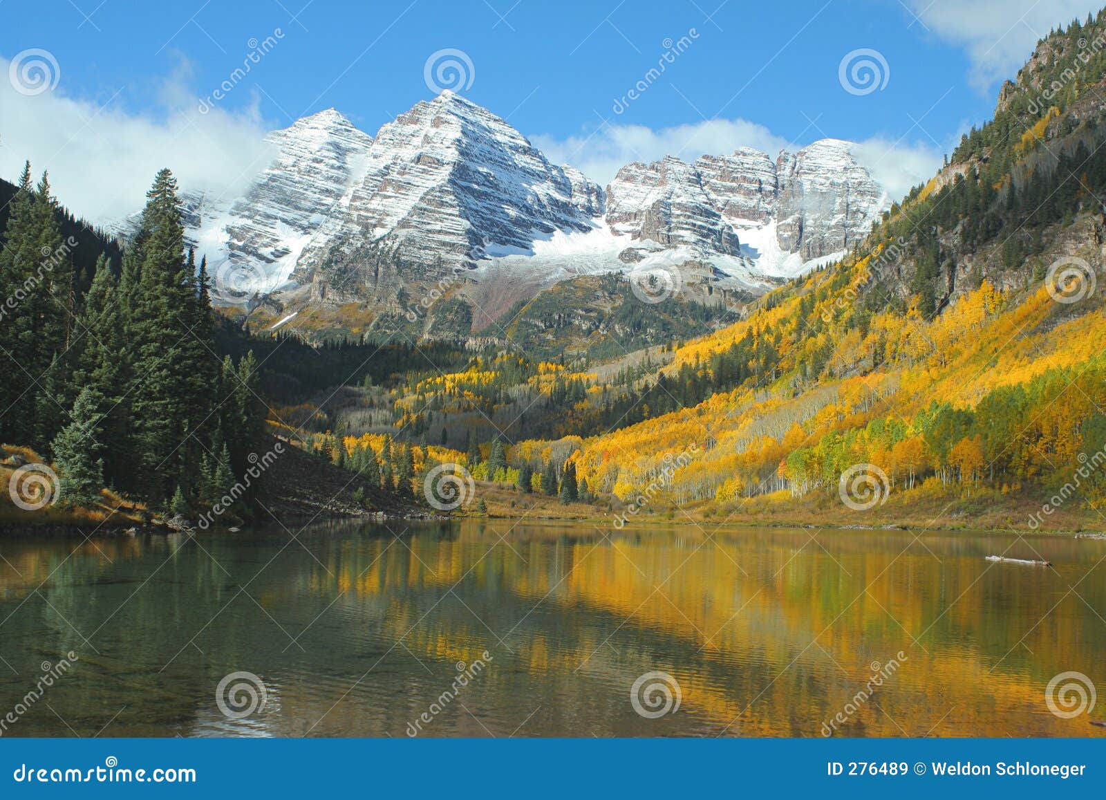Maroon Bells, autumn stock image. Image of peak, tree, yellow - 276489