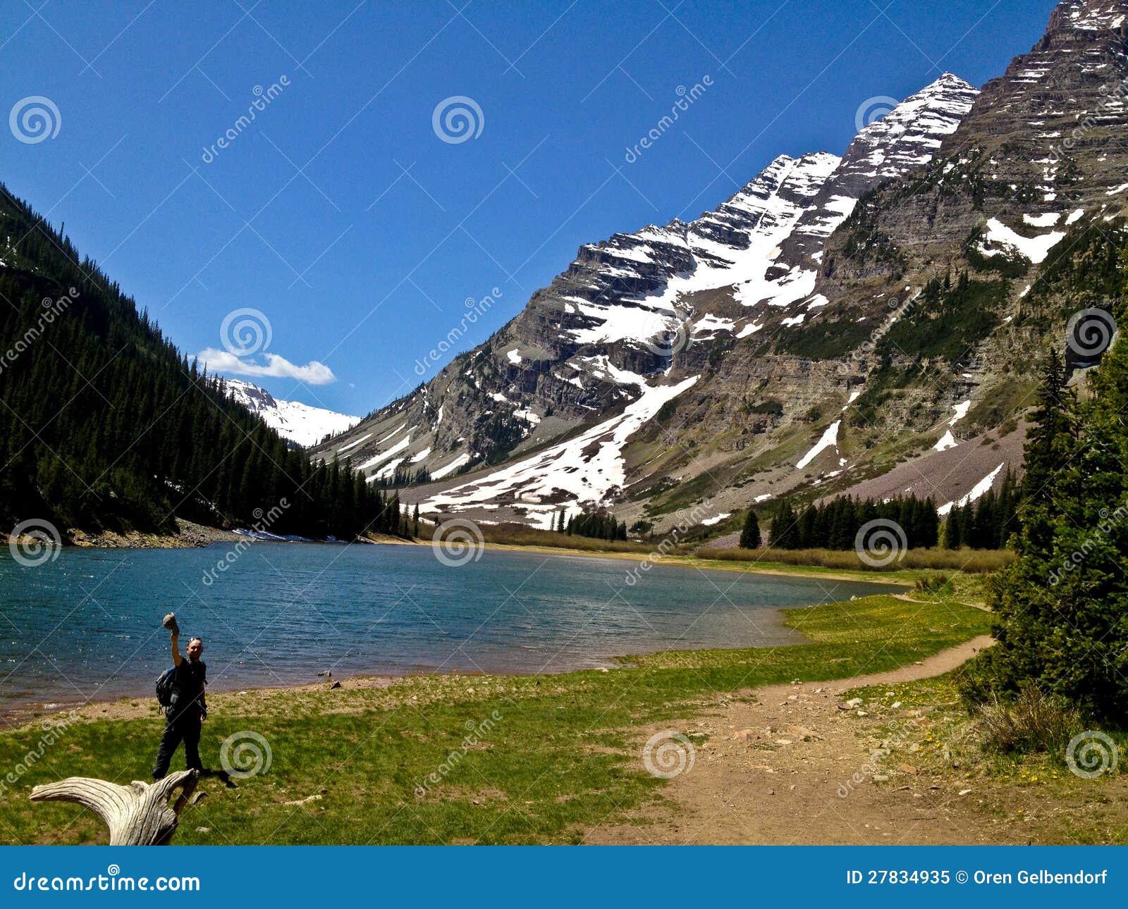 Maroon Bells hike stock image. Image of colorado, blue - 27834935