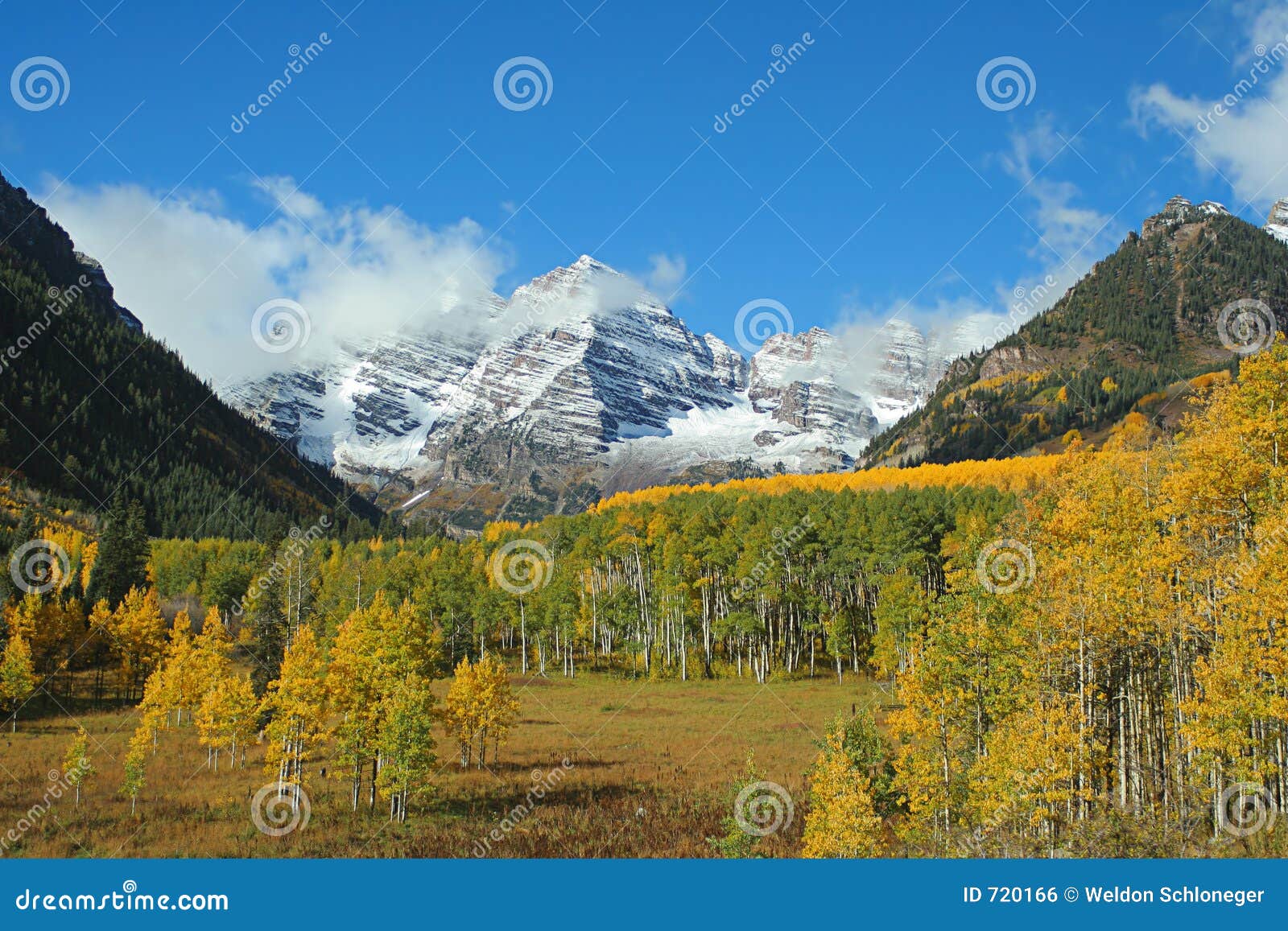 Maroon Bells valley stock photo. Image of mountain, rockies - 720166