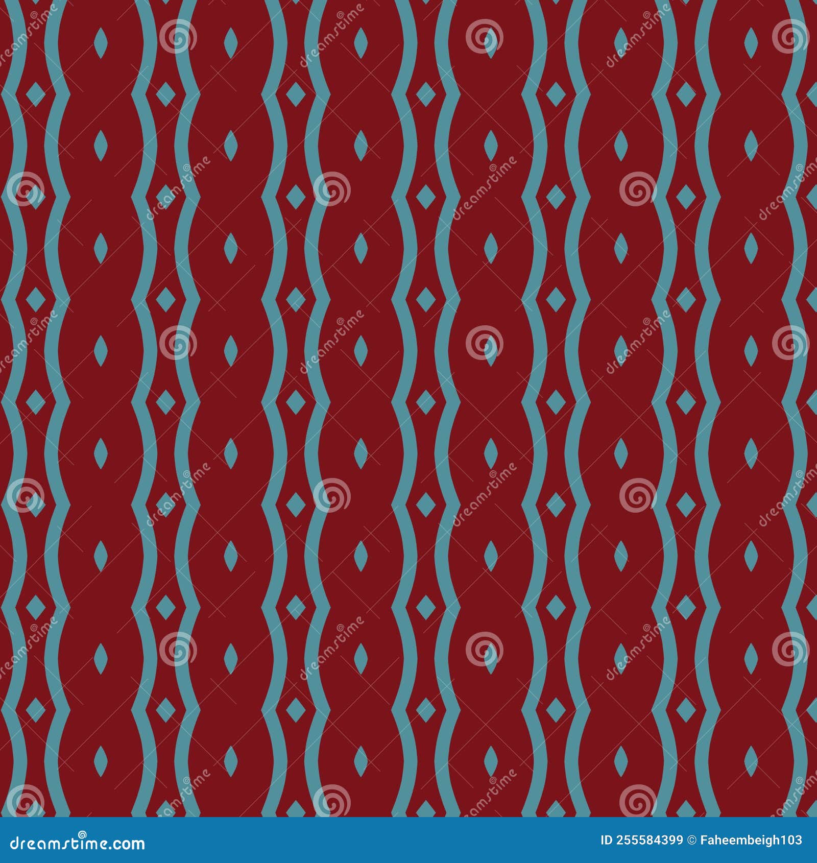 Maroon Blue Geometric Waves Pattern Stock Illustration - Illustration ...