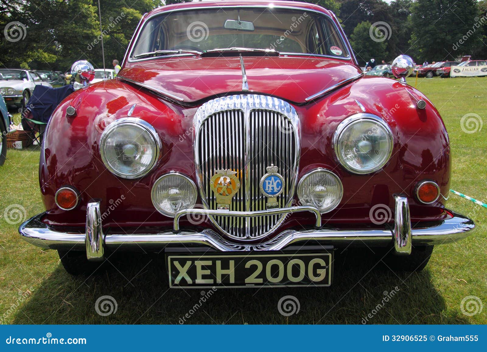 Maroon Classic Jaguar Saloon Car Editorial Image - Image of automobile ...