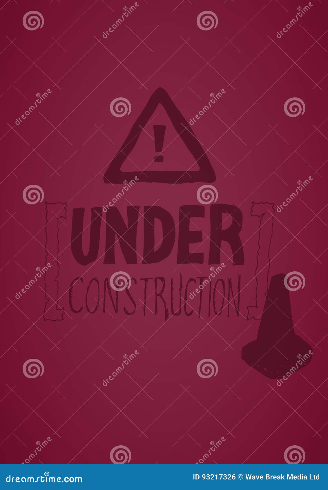 Maroon with Construction Doodle Stock Illustration - Illustration of ...