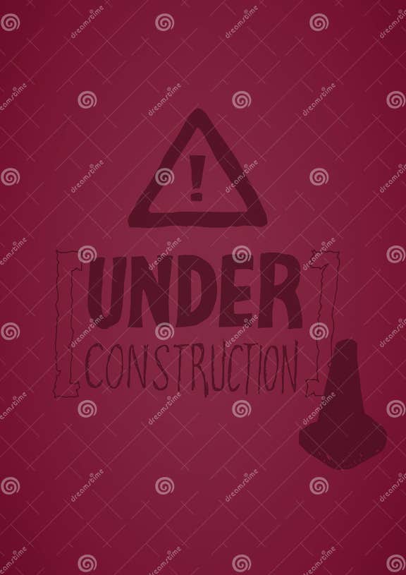 Maroon with Construction Doodle Stock Illustration - Illustration of ...