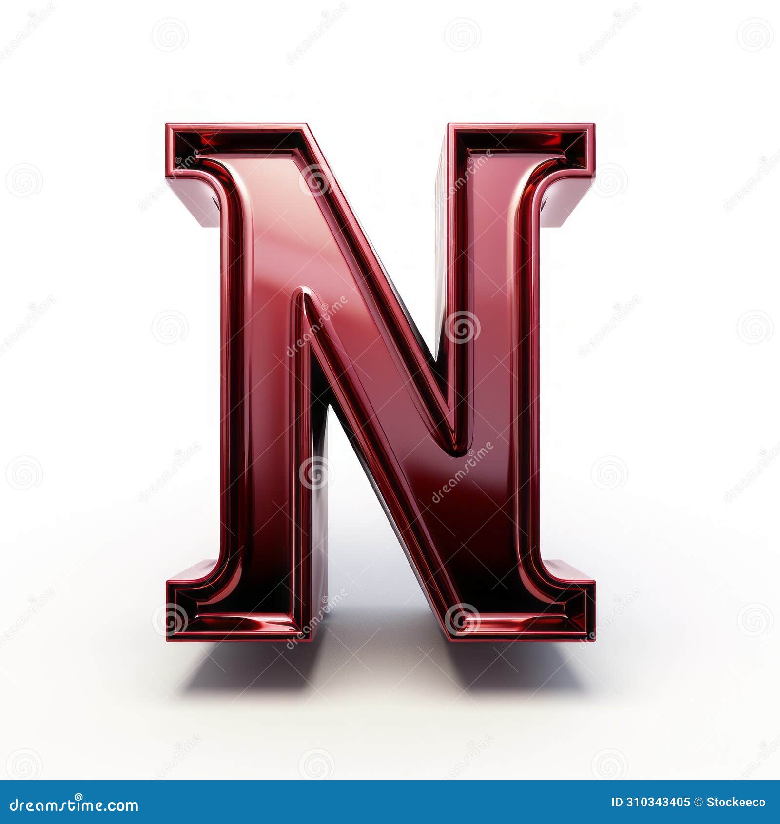Maroon 3d Letter M on White Background Stock Illustration ...