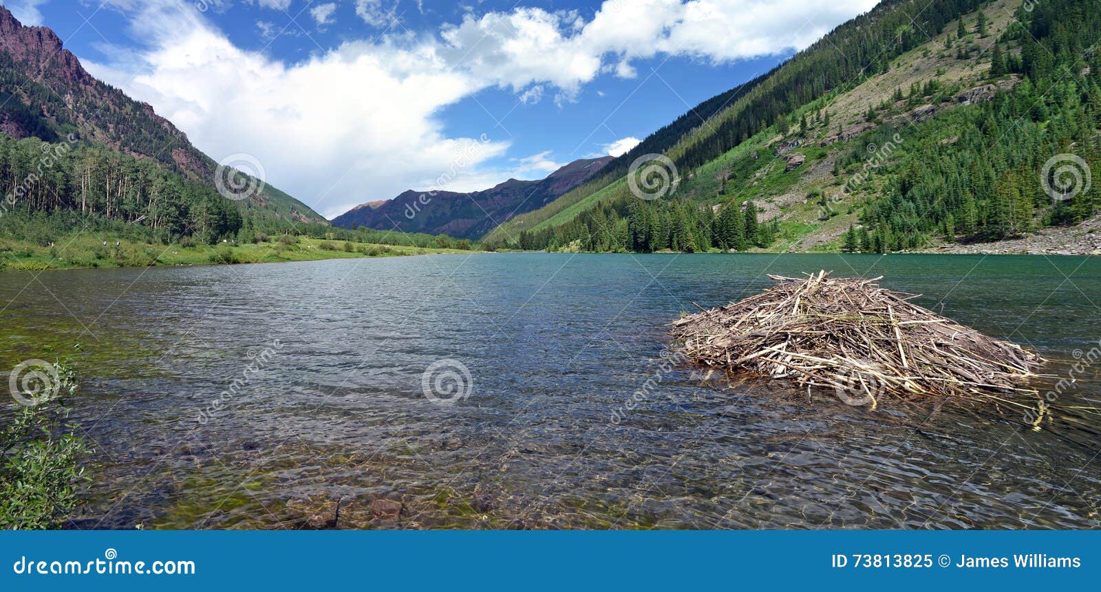 Maroon Dam stock image. Image of grass, colorado, flowing - 73813825