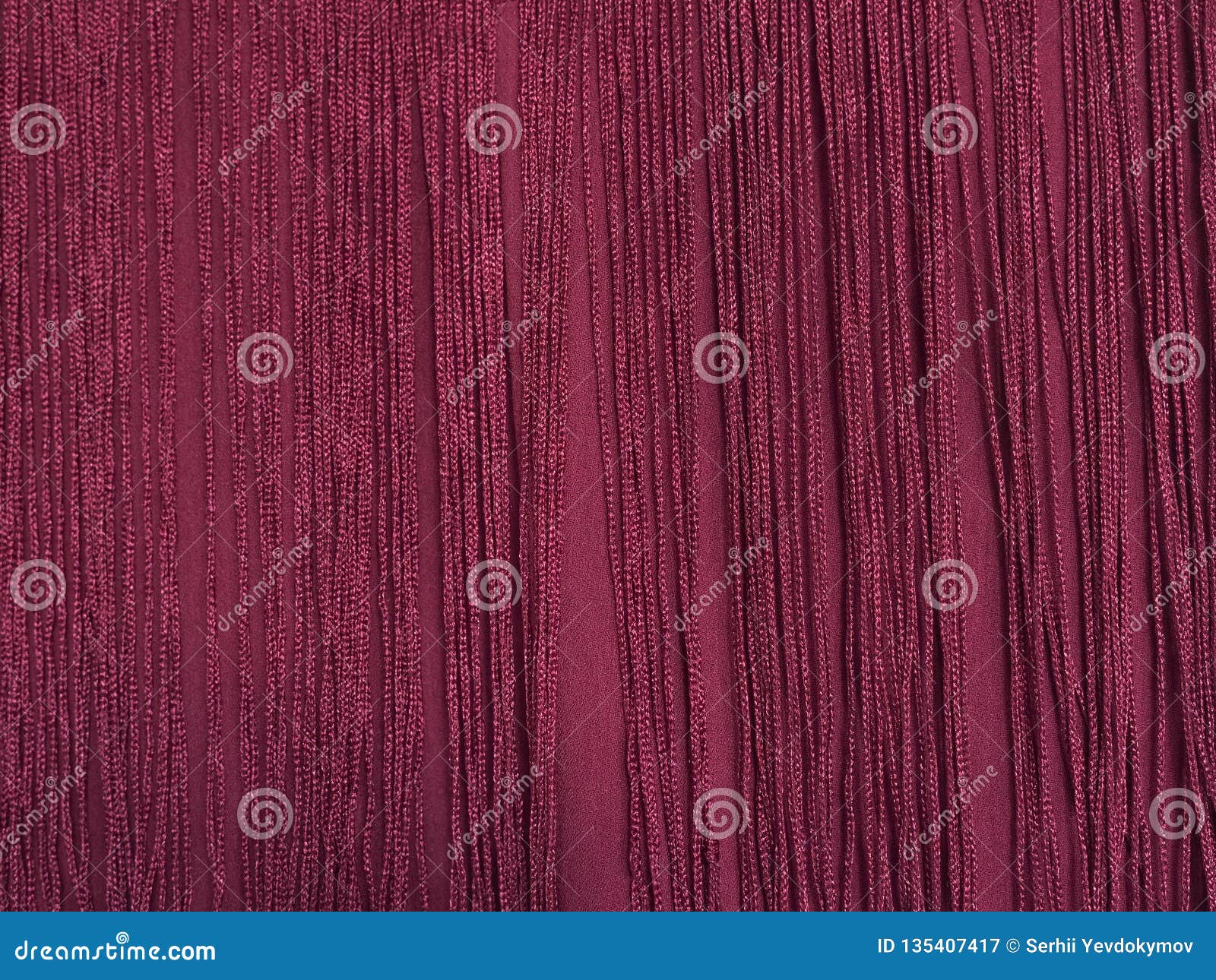 Maroon Fabric with Fringe. Close-up Stock Image - Image of cotton ...
