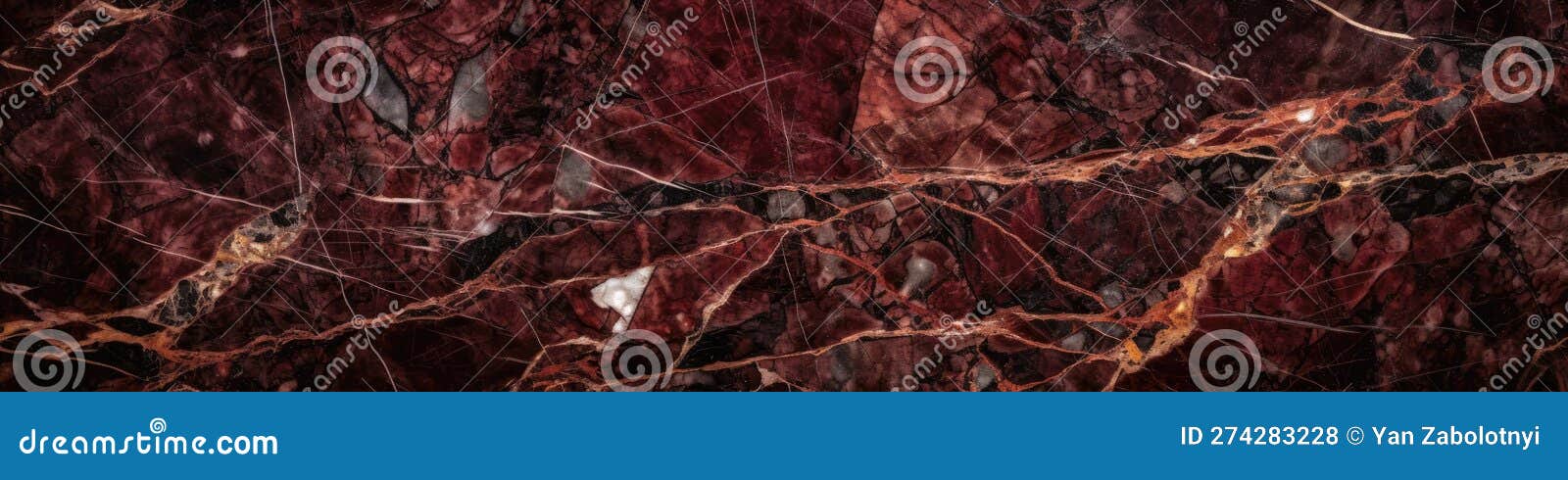 Maroon Marble Stone Texture Panoramic Banner. Generative AI Stock ...