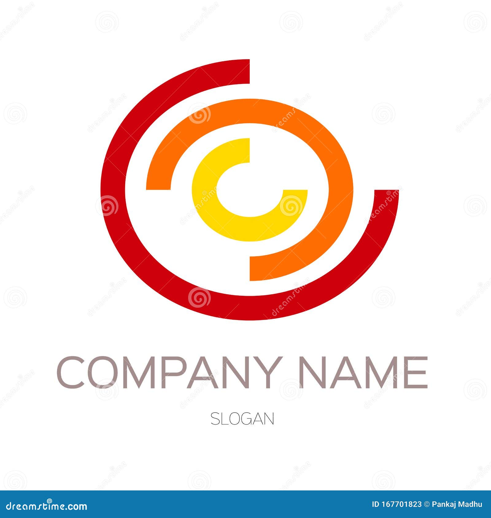 Maroon Orange and Yellow Circle Abstract Logo Icon Vector Template ...
