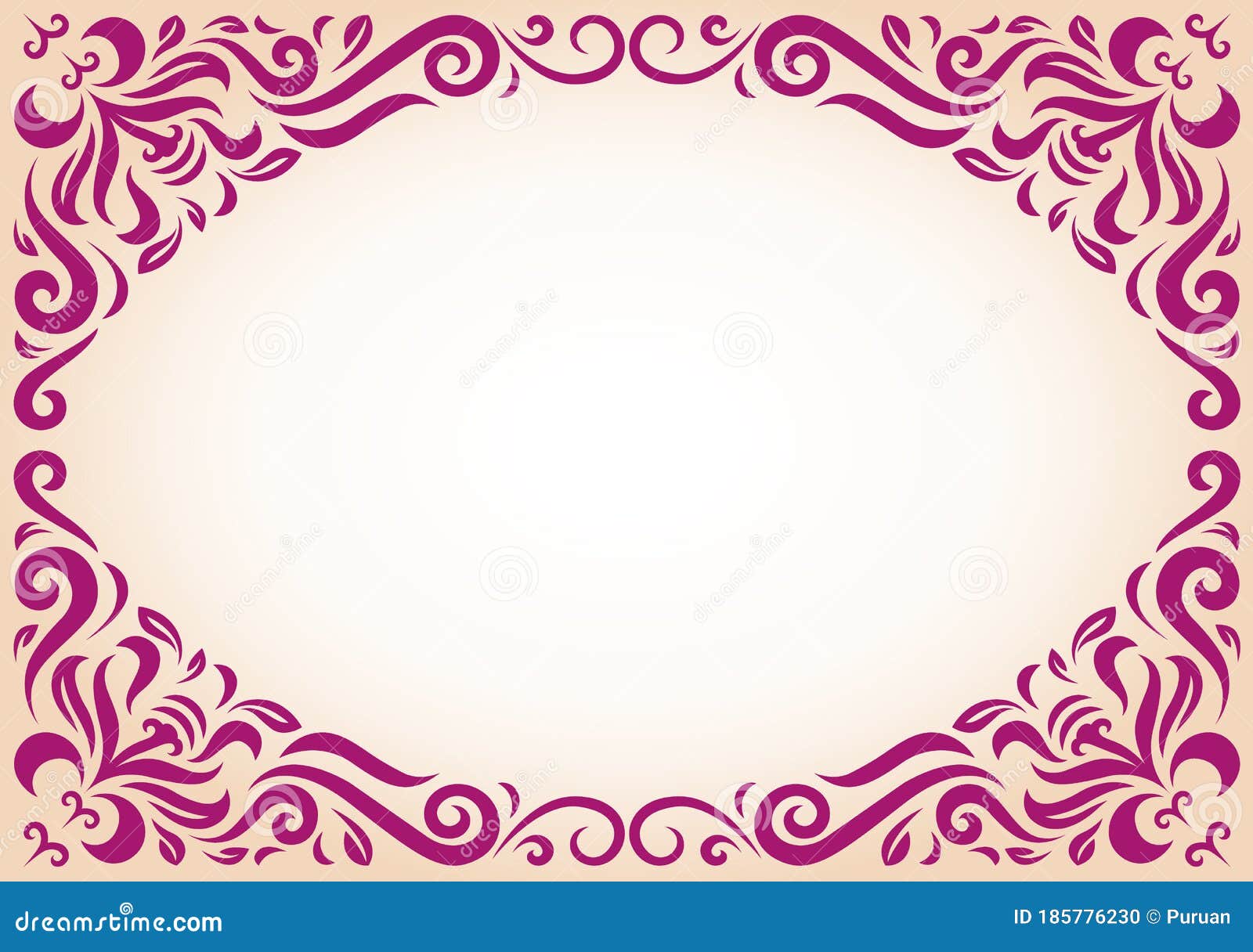 Maroon Ornament Text Frame with Copy Space Stock Vector - Illustration ...