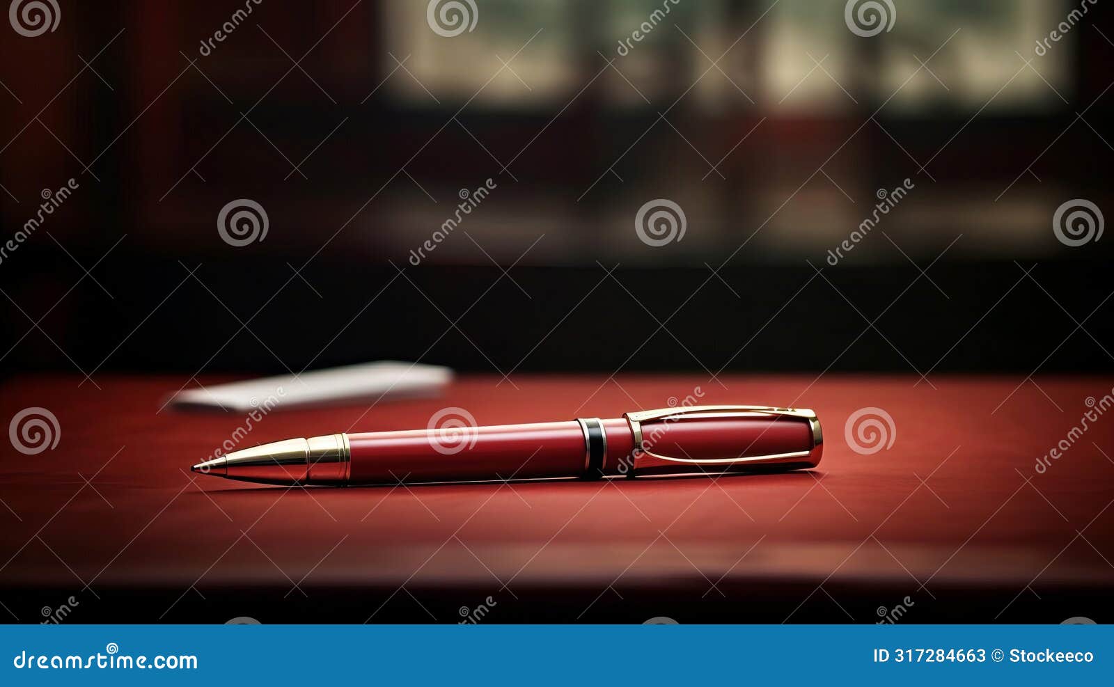 Maroon Pen Simplicity on Study Table Stock Illustration - Illustration ...
