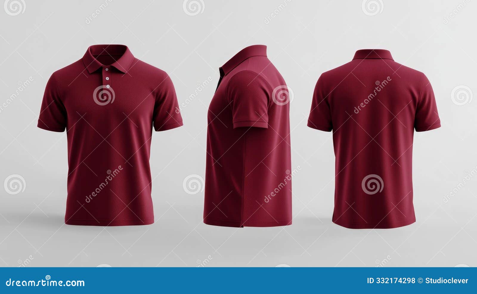 Maroon Polo Shirt Display Generative AI Stock Illustration ...