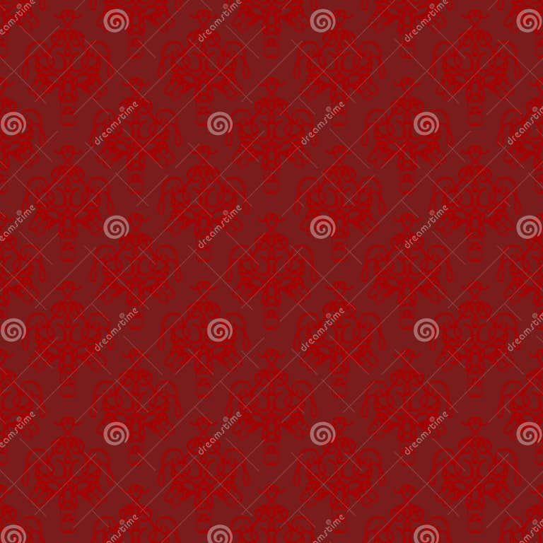Maroon and Red Damask Seamless Pattern Stock Illustration ...