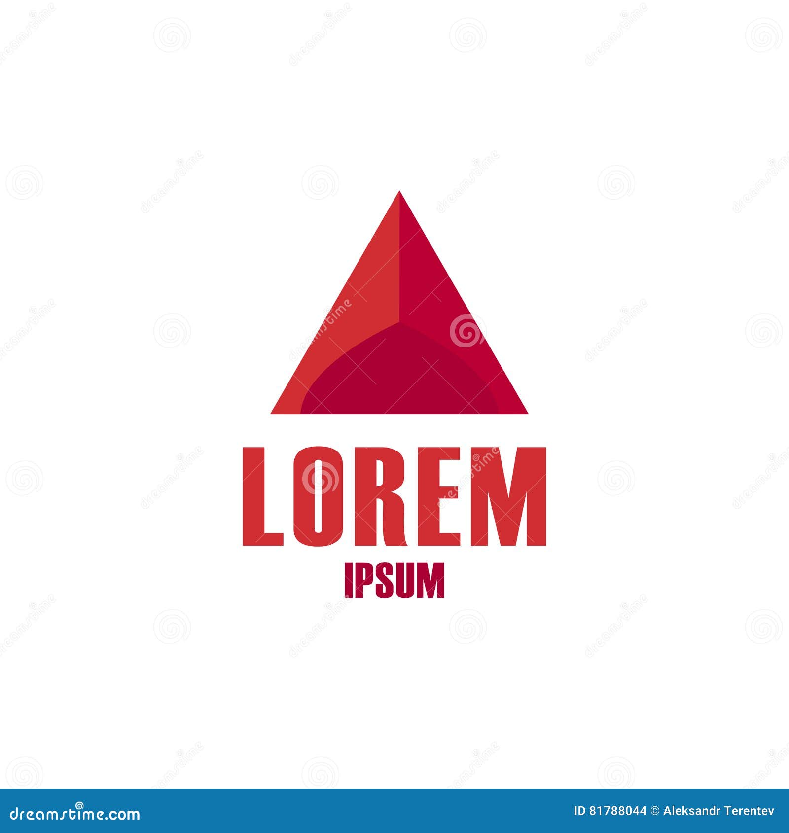 Maroon Red Triangle 3d Logo Element Vector Design Stock Vector ...